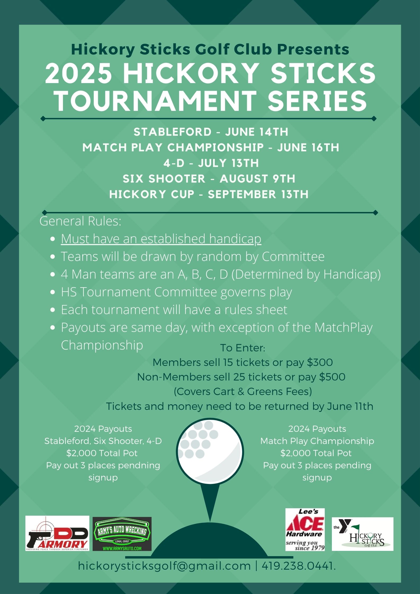 Hickory Sticks Tournament Series - Hickory Sticks Golf Course